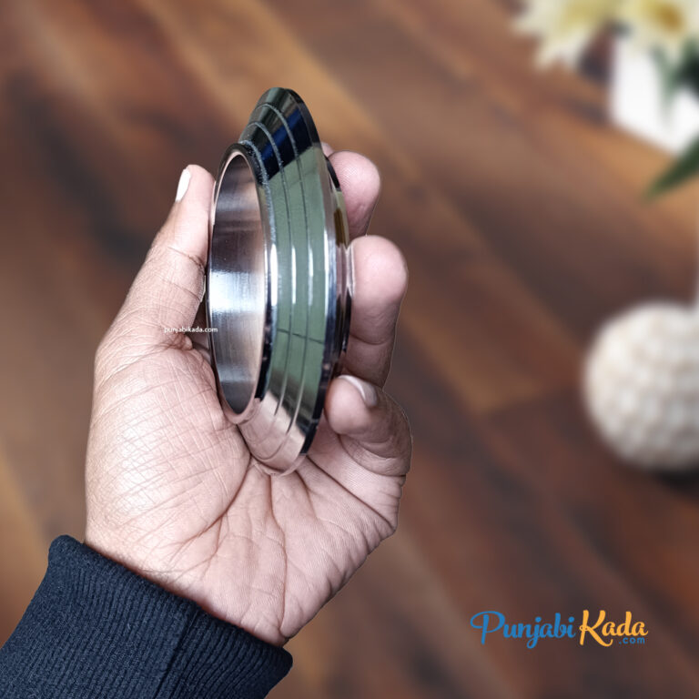 Chakri Style 20mm Wide Stainless Steel Kada - Punjabi Kada